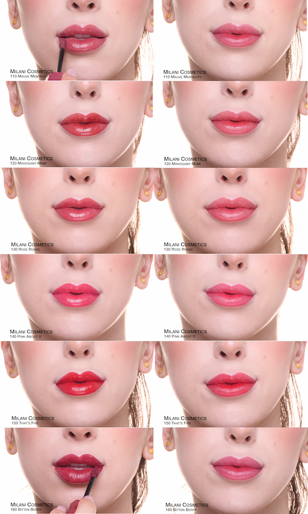 Swatching the Milani Cosmetics Color Fetish Hydrating Lip Stains ...